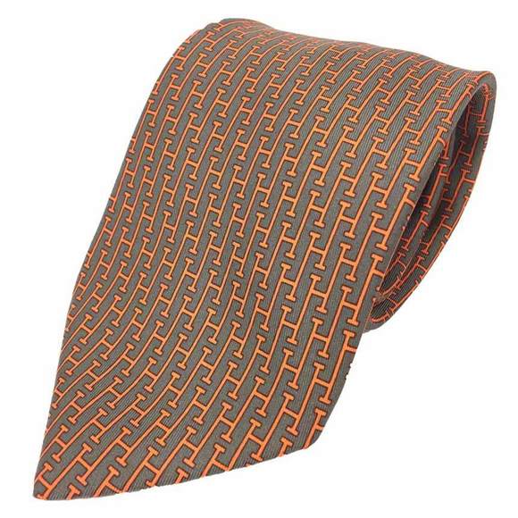 Hermes | Accessories | Hermes Hermes Necktie Silk Twill Tie H Pattern ...
